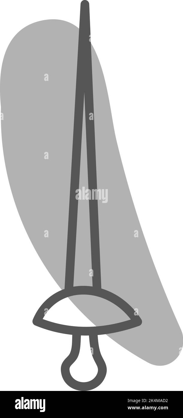 Sharp sword, illustration, vector on a white background Stock Vector ...