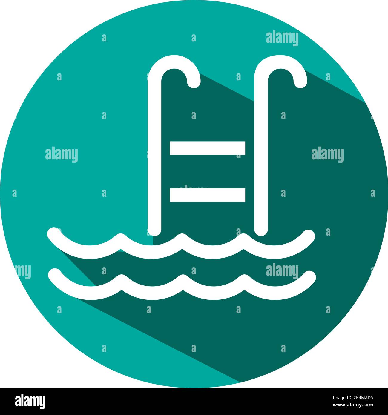 Hotel swimming pool, illustration, vector on a white background Stock ...