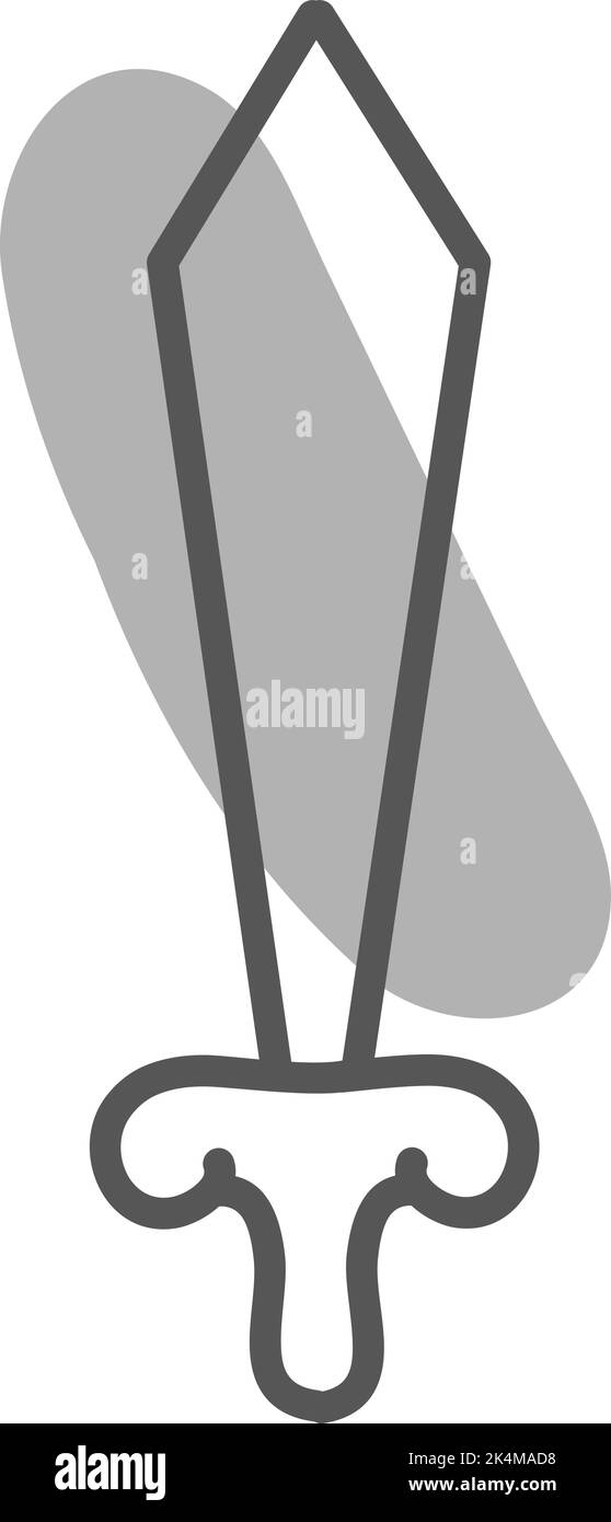 Gladiator sword, illustration, vector on a white background Stock ...