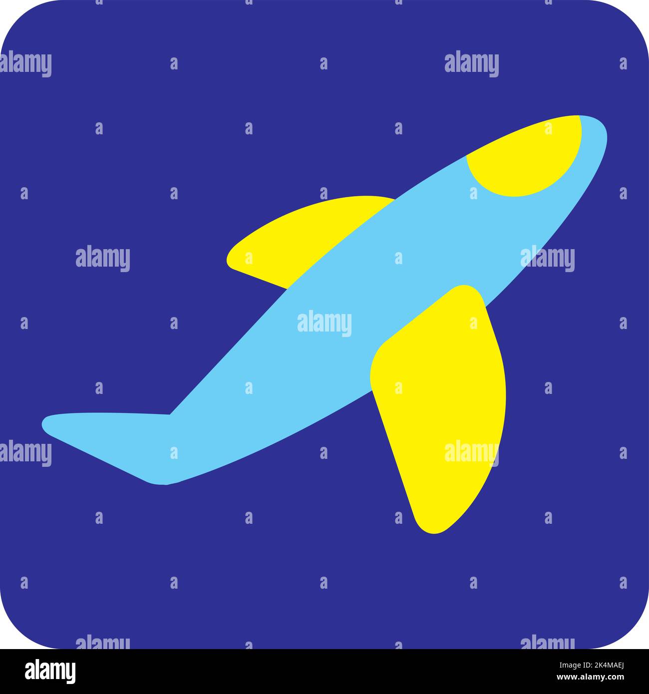 Blue airplane, illustration, vector on a white background Stock Vector ...
