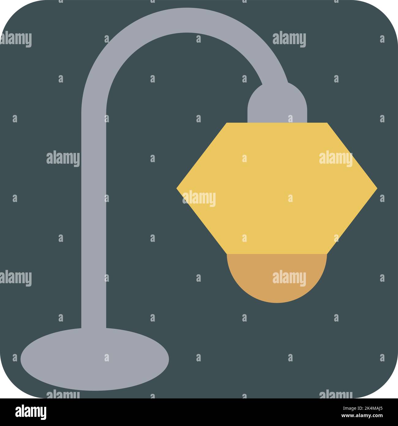 Library table lamp, illustration, vector on a white background Stock ...