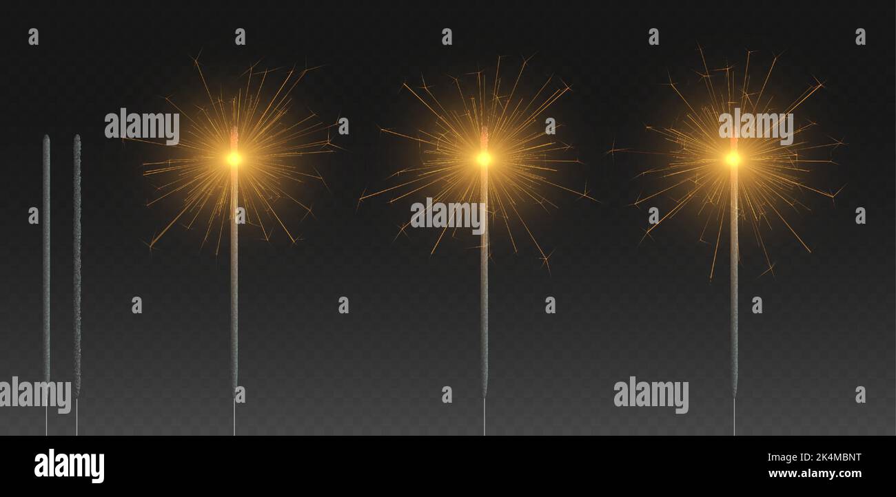 Bengal light, realistic Christmas sparkler, shiny firecracker wands set ...