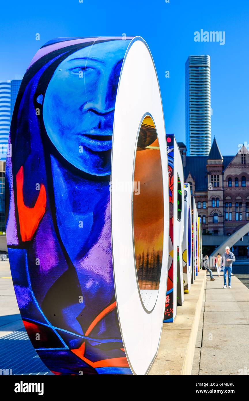 Toronto 3D sign gets a new art cover named "Pattern for the People" by ...