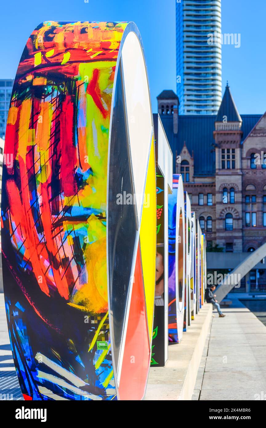 Toronto 3D sign gets a new art cover named "Pattern for the People" by ...