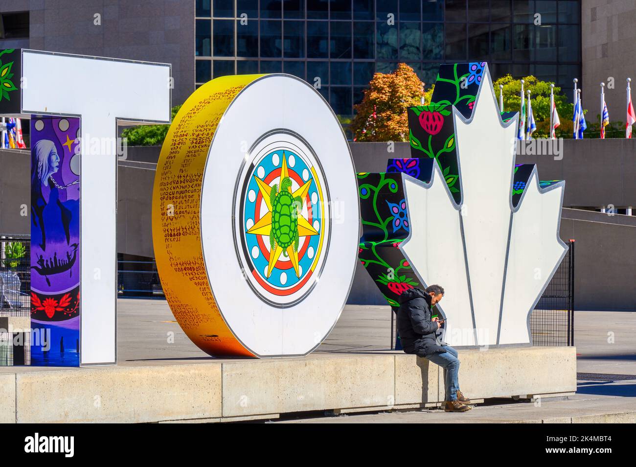 Toronto 3D sign gets a new art cover named "Pattern for the People" by ...
