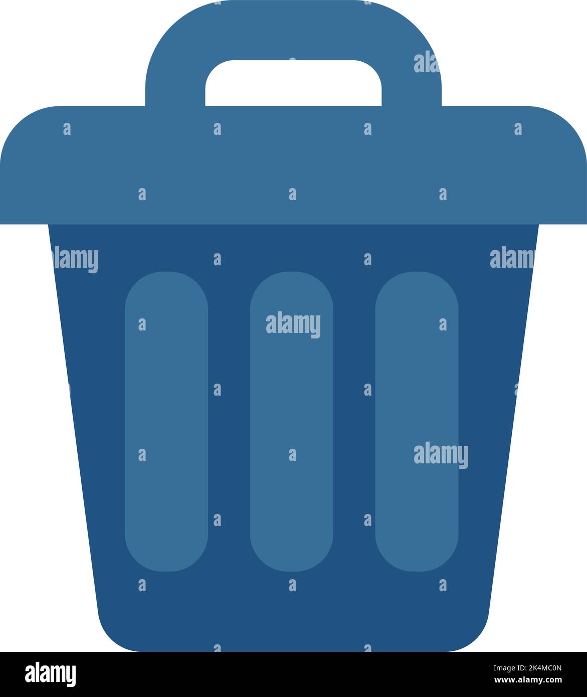 Blue industrial bin, illustration, vector on a white background Stock ...