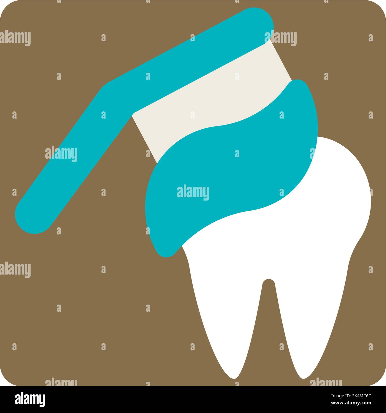 Tooth brushing, illustration, vector on a white background Stock Vector ...