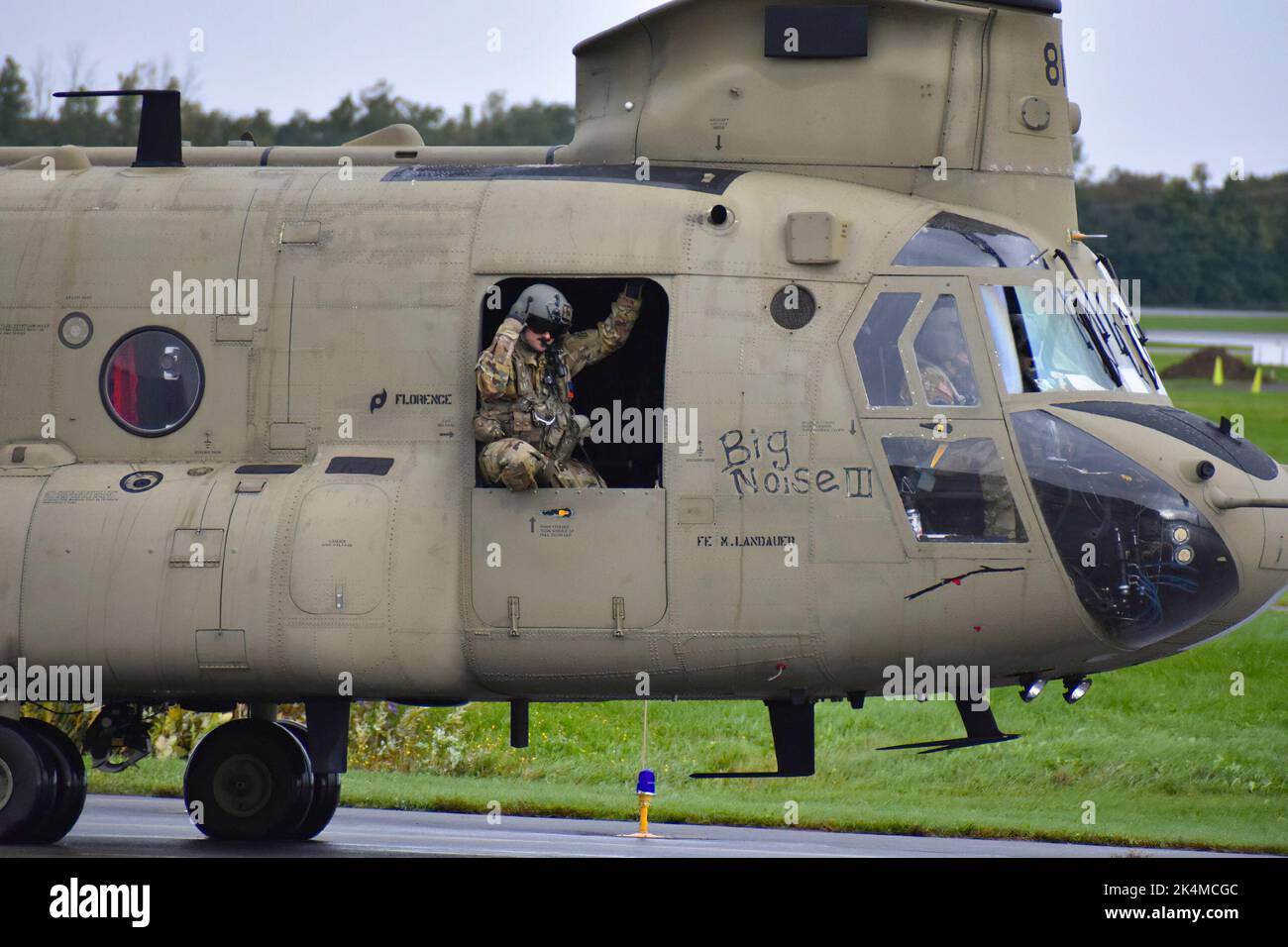 New York Army National Guard CH-47F Chinook helicopters deploying from ...