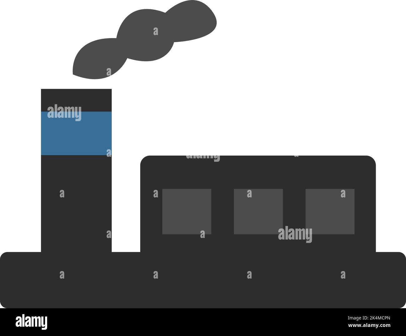 Big industrial factory, illustration, vector on a white background ...