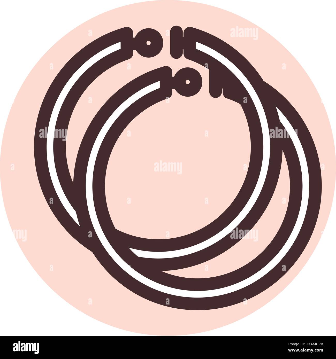 Hoop earrings, illustration, vector on a white background Stock Vector ...