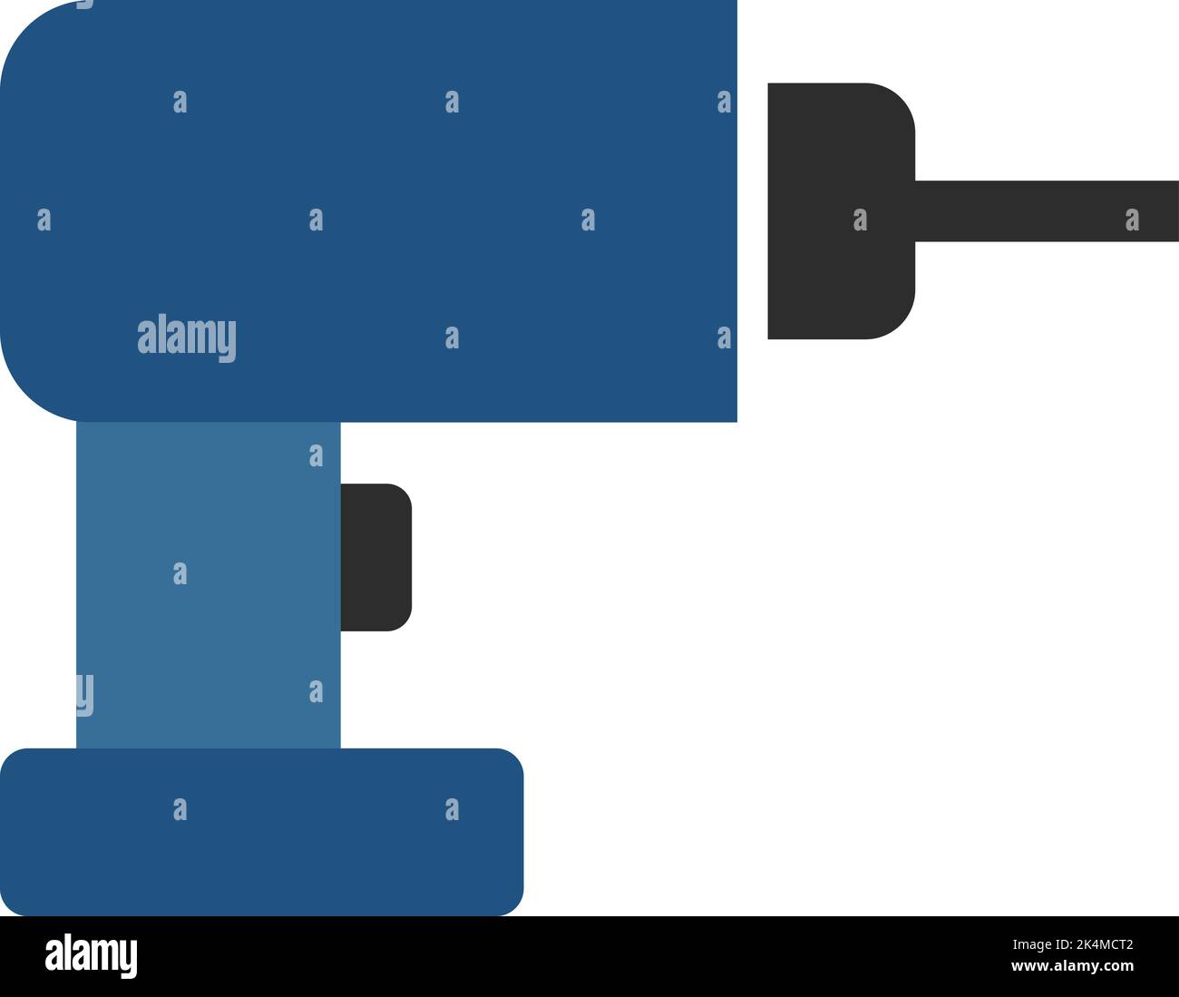 Blue drill, illustration, vector on a white background Stock Vector ...