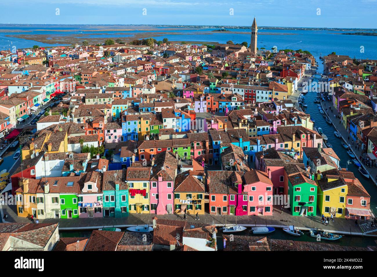 Aerial view of the island of Burano. Burano is one of the islands of ... Aerial view of the island of Burano. Burano is one of the islands of ...
