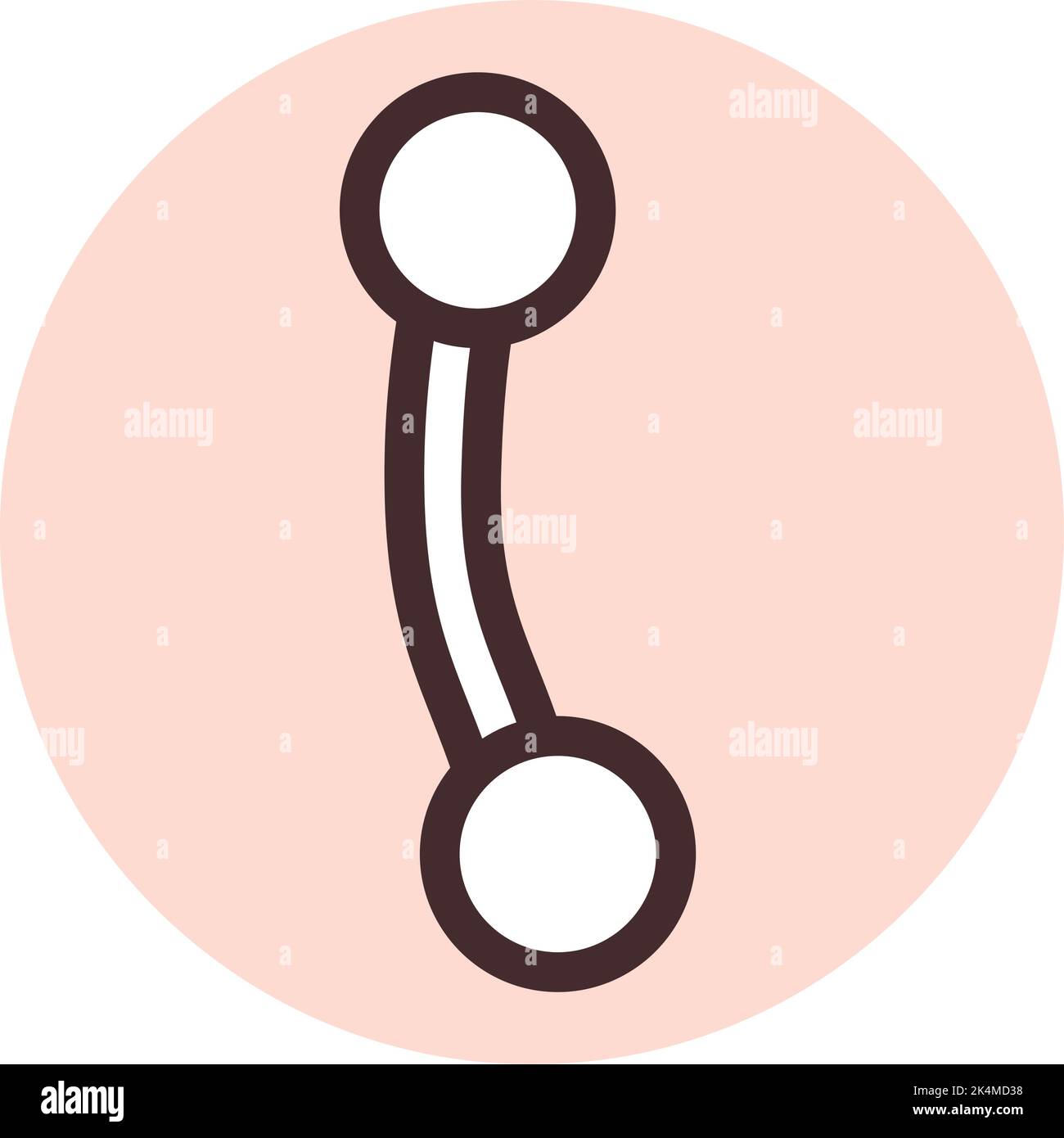 Piercing jewelery, illustration, vector on a white background Stock ...