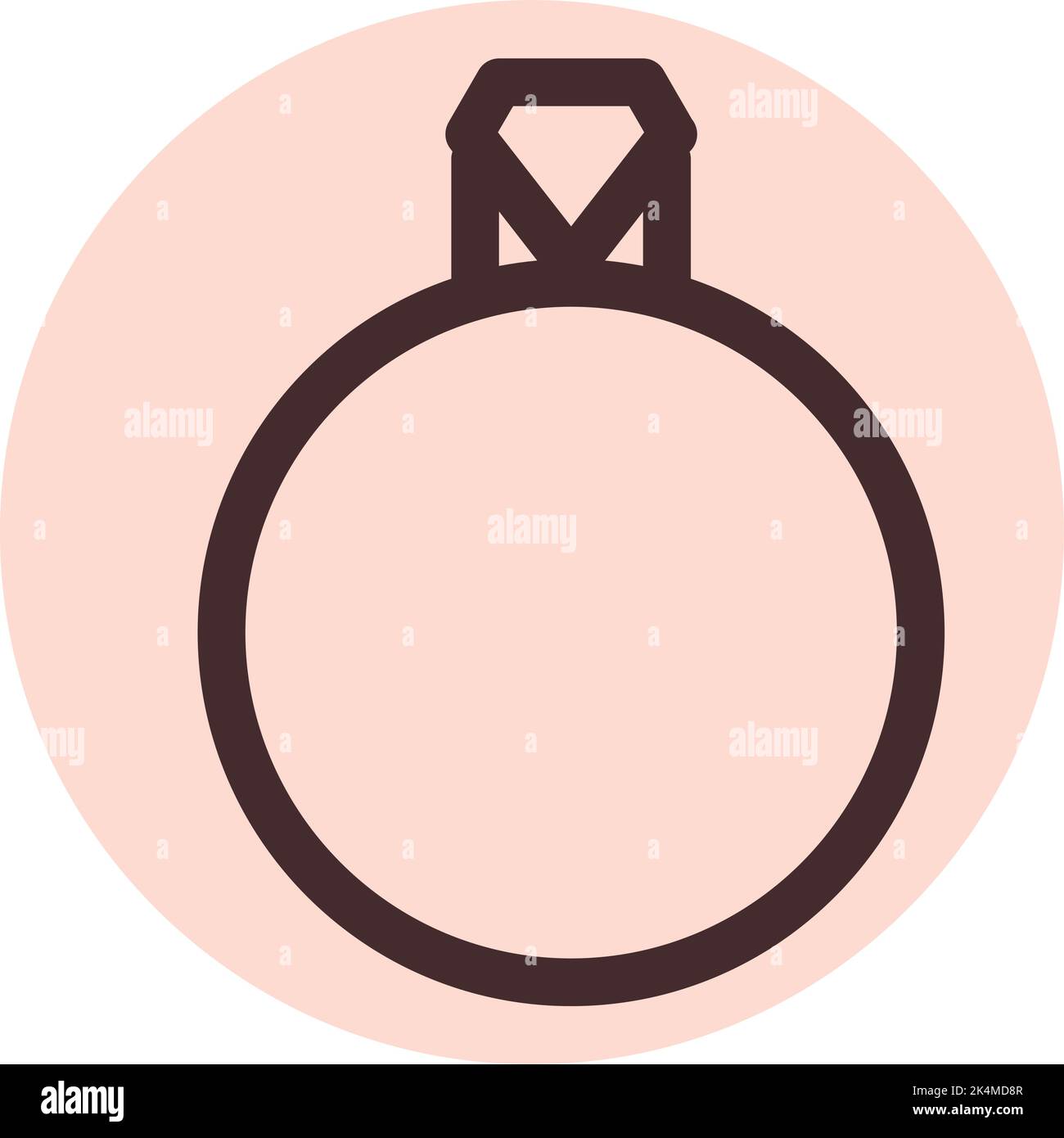 Diamond ring, illustration, vector on a white background Stock Vector ...