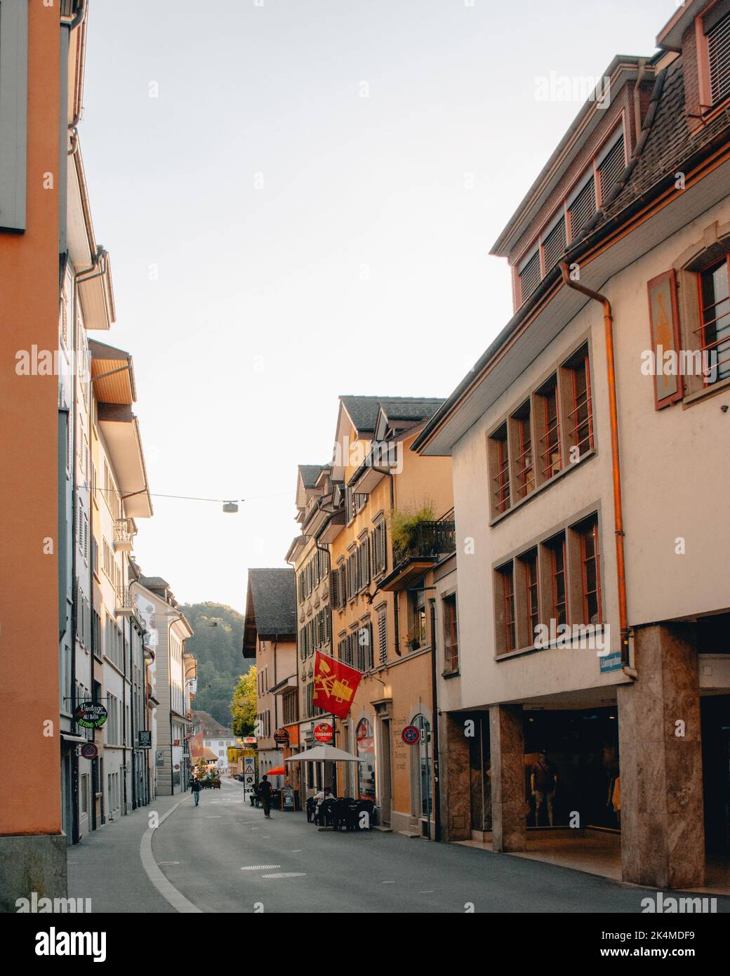The buildings of Luzerne over a clear sky, Switzerland Stock Photo - Alamy