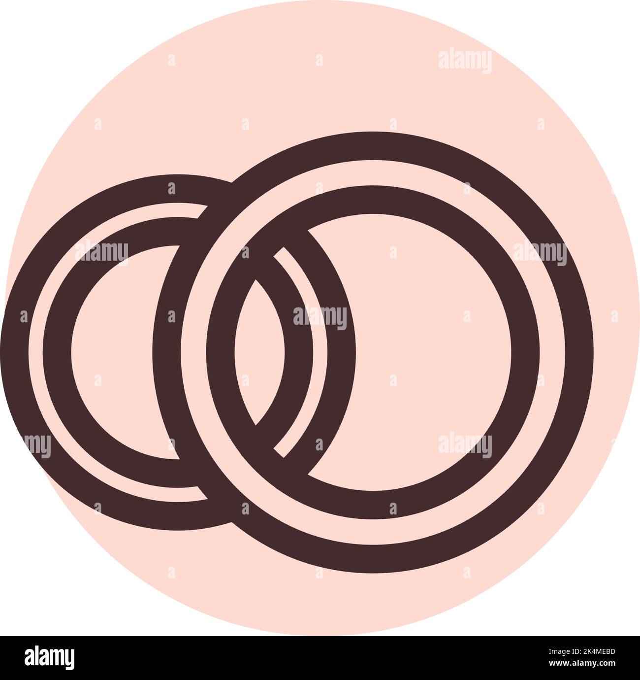 Wedding rings, illustration, vector on a white background Stock Vector ...