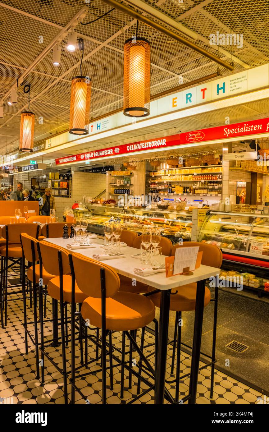 Restaurant, Hötorgshallen, Hötorget, Stockholm, Sweden Stock Photo - Alamy