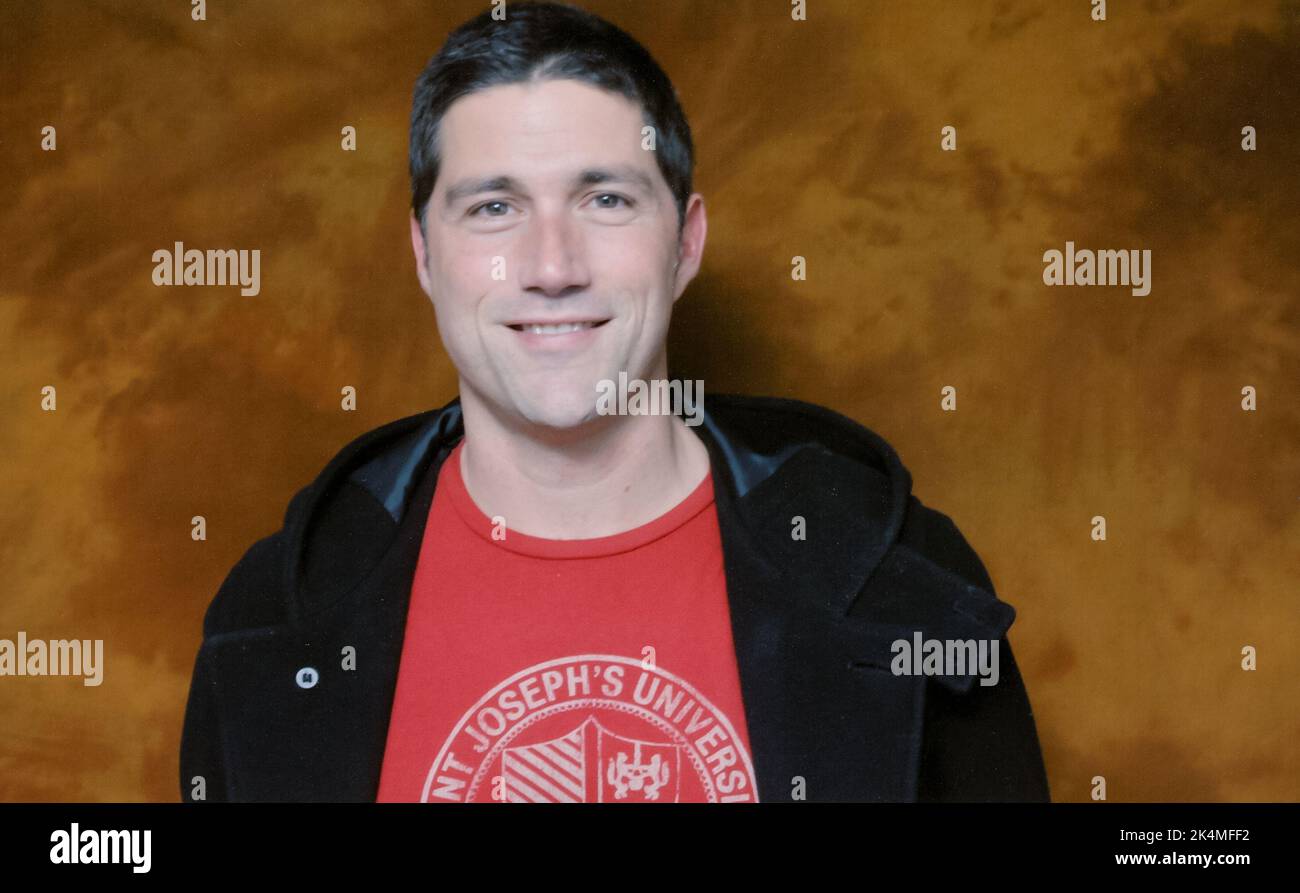 Retro celebrity portraits - Matthew Fox, circa 2006. For Editorial Use ...