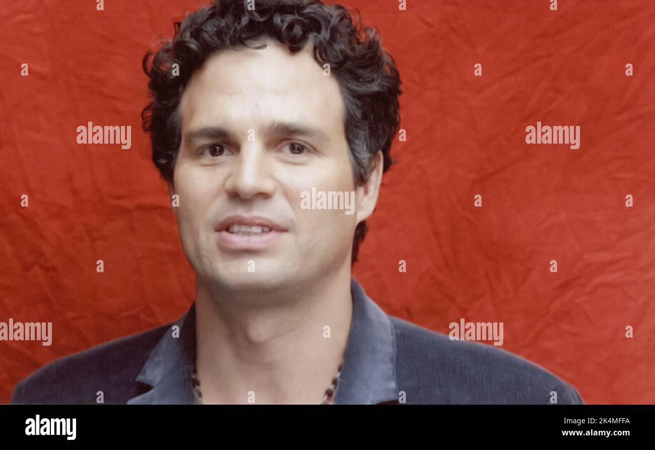 Retro celebrity portraits - Mark Ruffalo, circa 2010. For Editorial Use ...