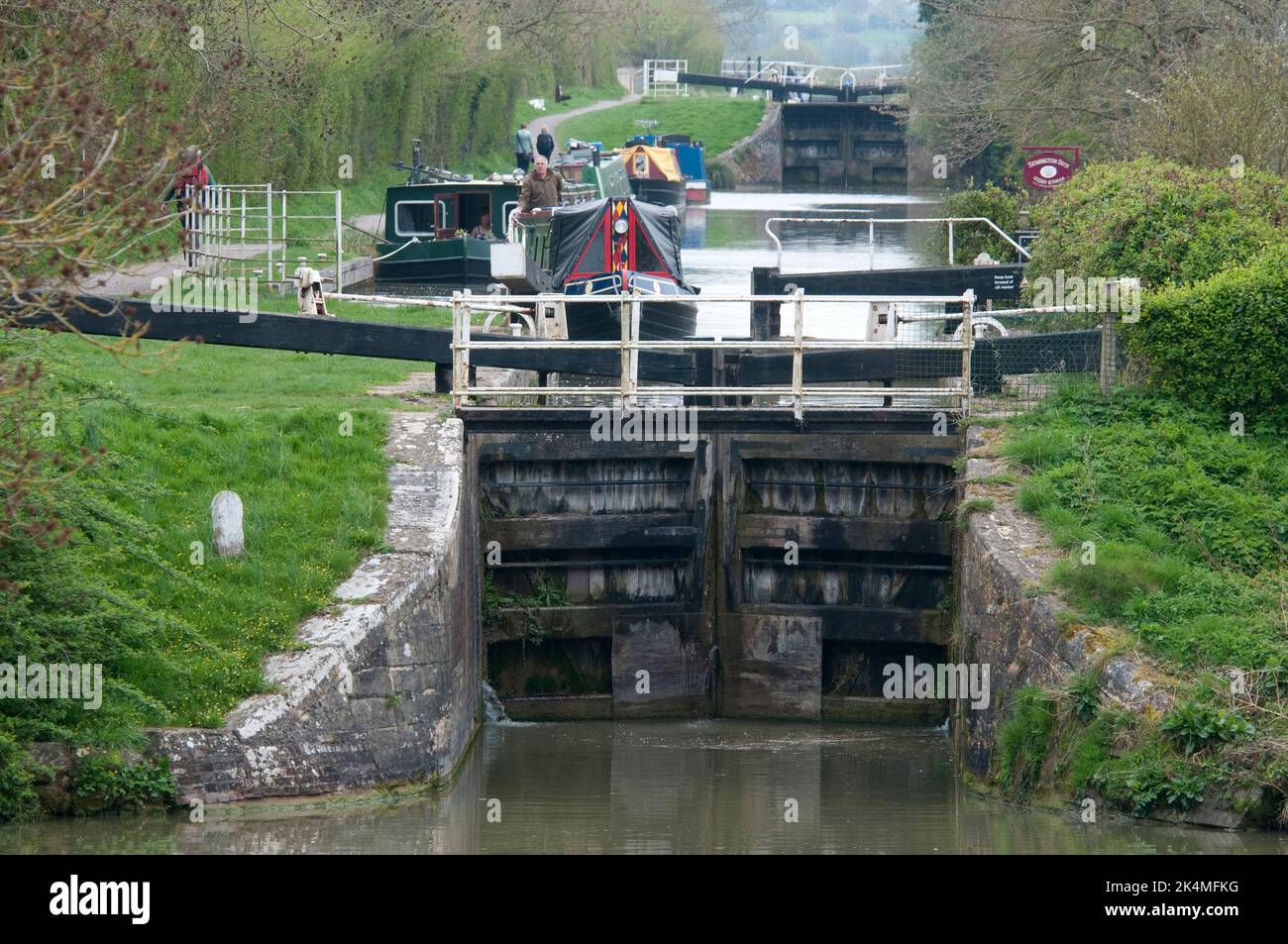 Semington lock on the Kennet and Avon canal in Wiltshire, UK Stock ...