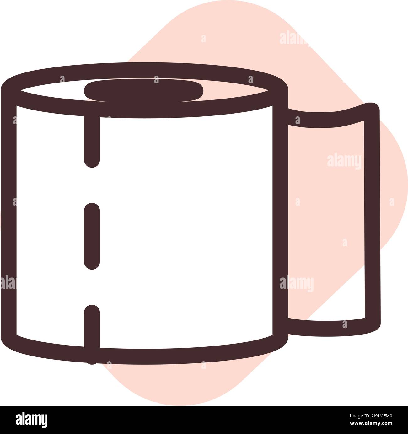 Toilet paper roll, illustration, vector on a white background Stock ...