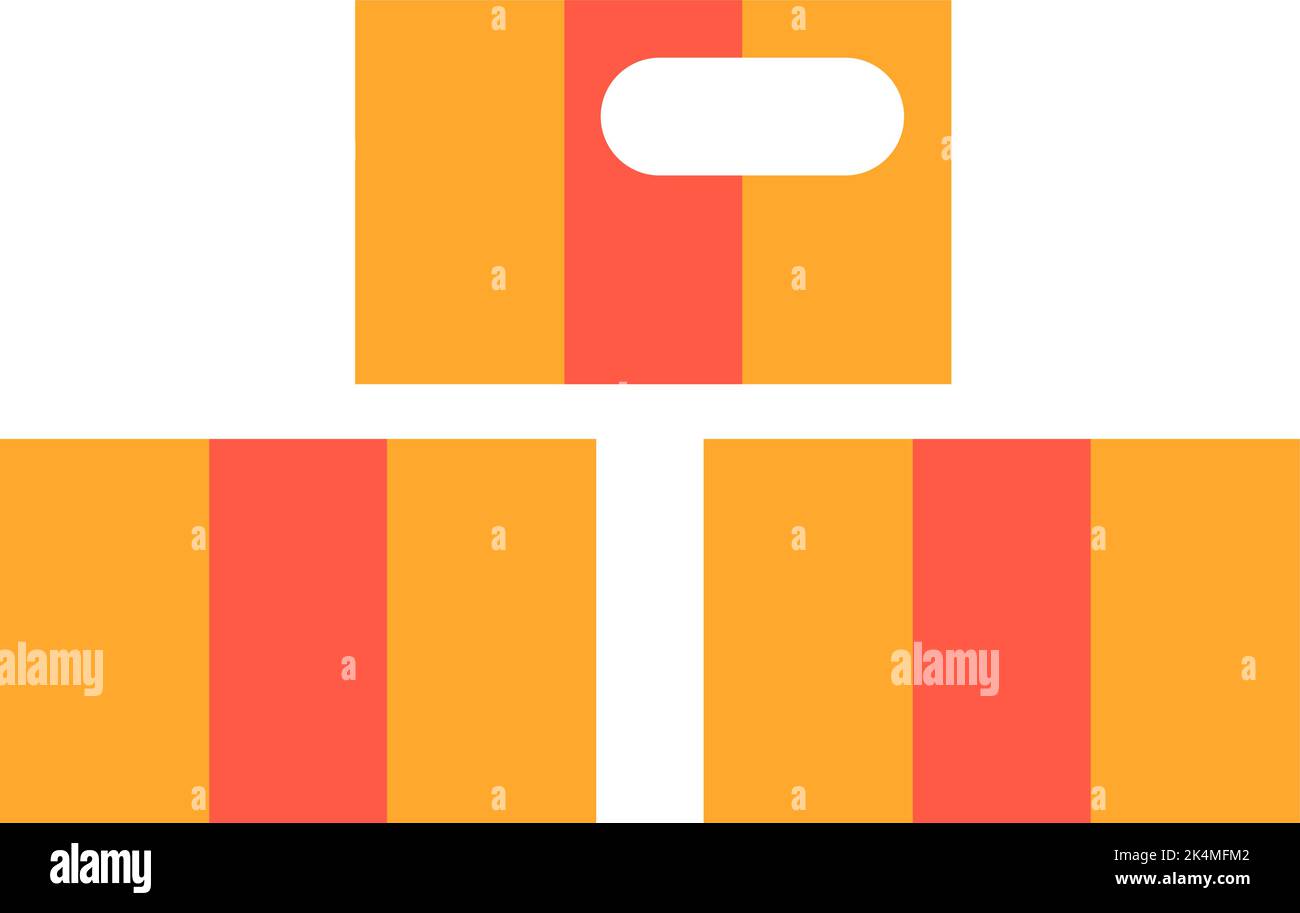 Logistics three packages, illustration, vector on a white background ...