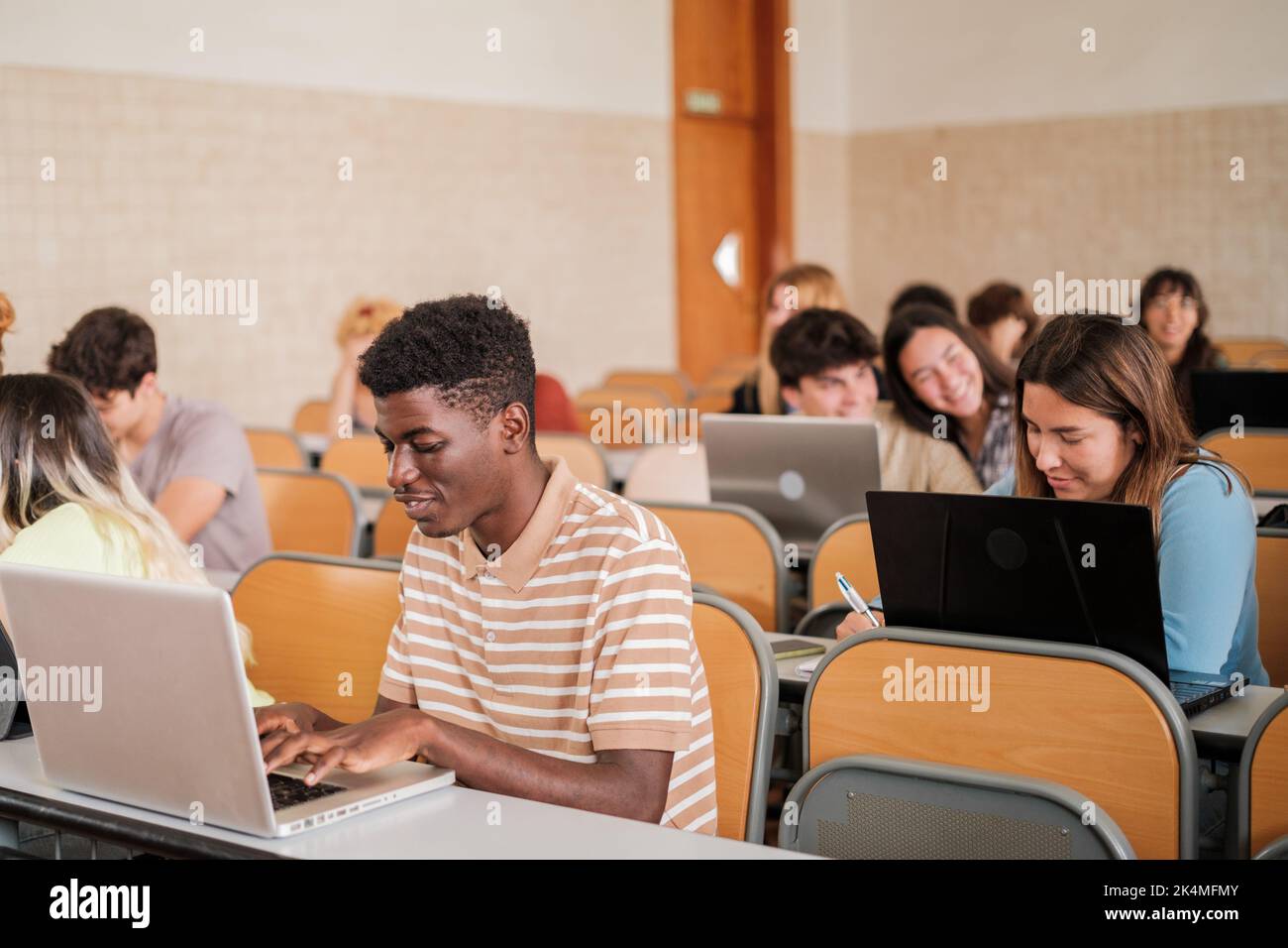 Paying attention on computer hi-res stock photography and images - Alamy