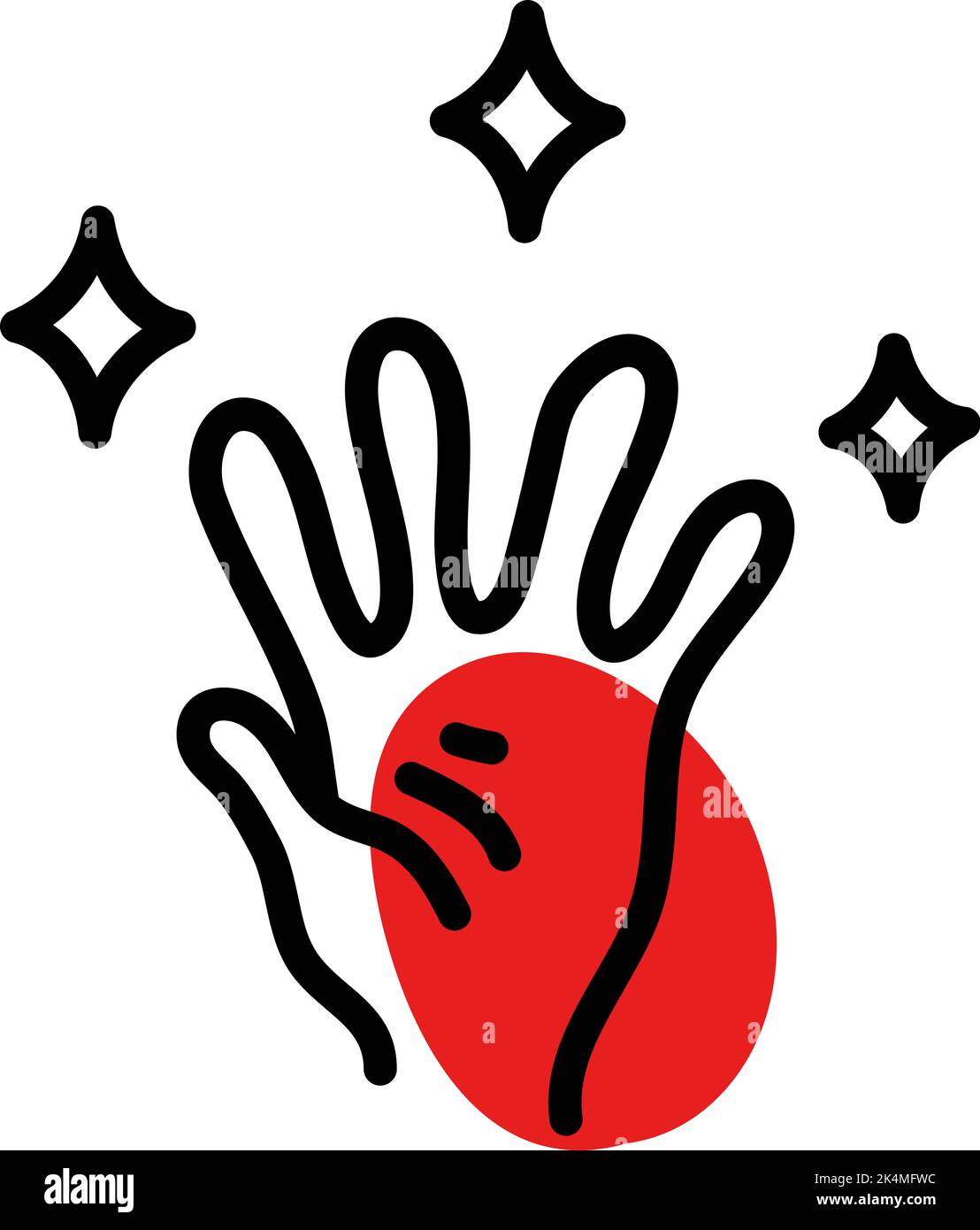 Magic hand, illustration, vector on a white background Stock Vector Image & Art - Alamy