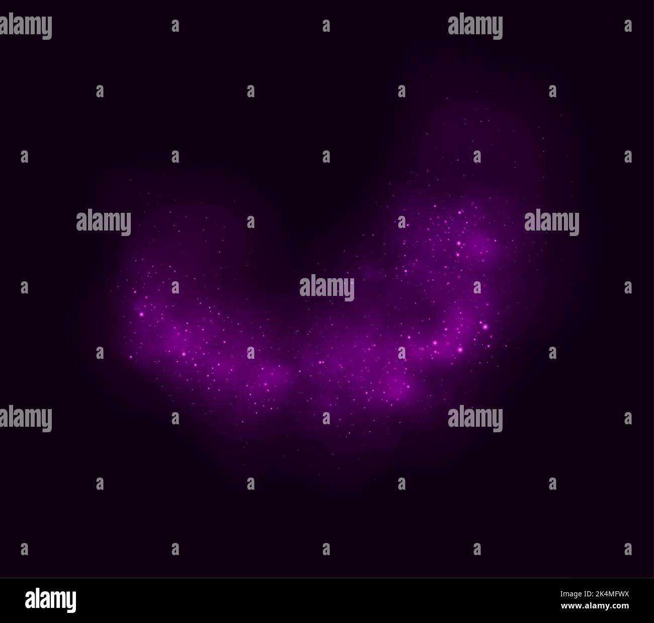 Magic cloud with sparkles, purple fairy stardust with sparks Stock ...