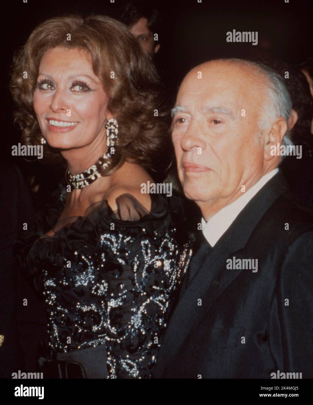 Los Angeles.CA.USA. LIBRARY. Sophia Loren and Carlo Ponti. Mid 1980s ...