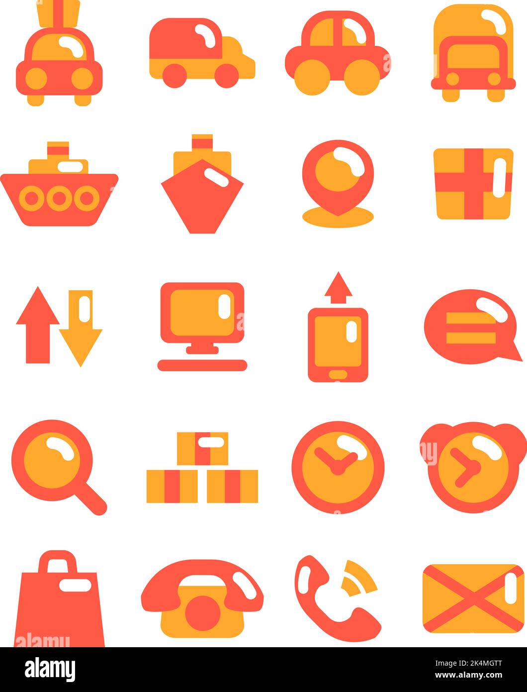 Logistic icons on white background Stock Vector Images - Alamy