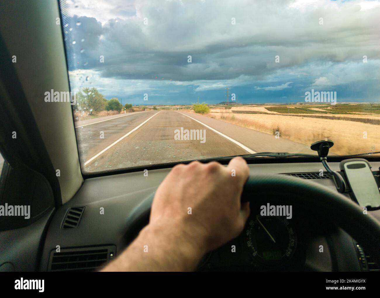 Driving into sunset hi-res stock photography and images - Alamy