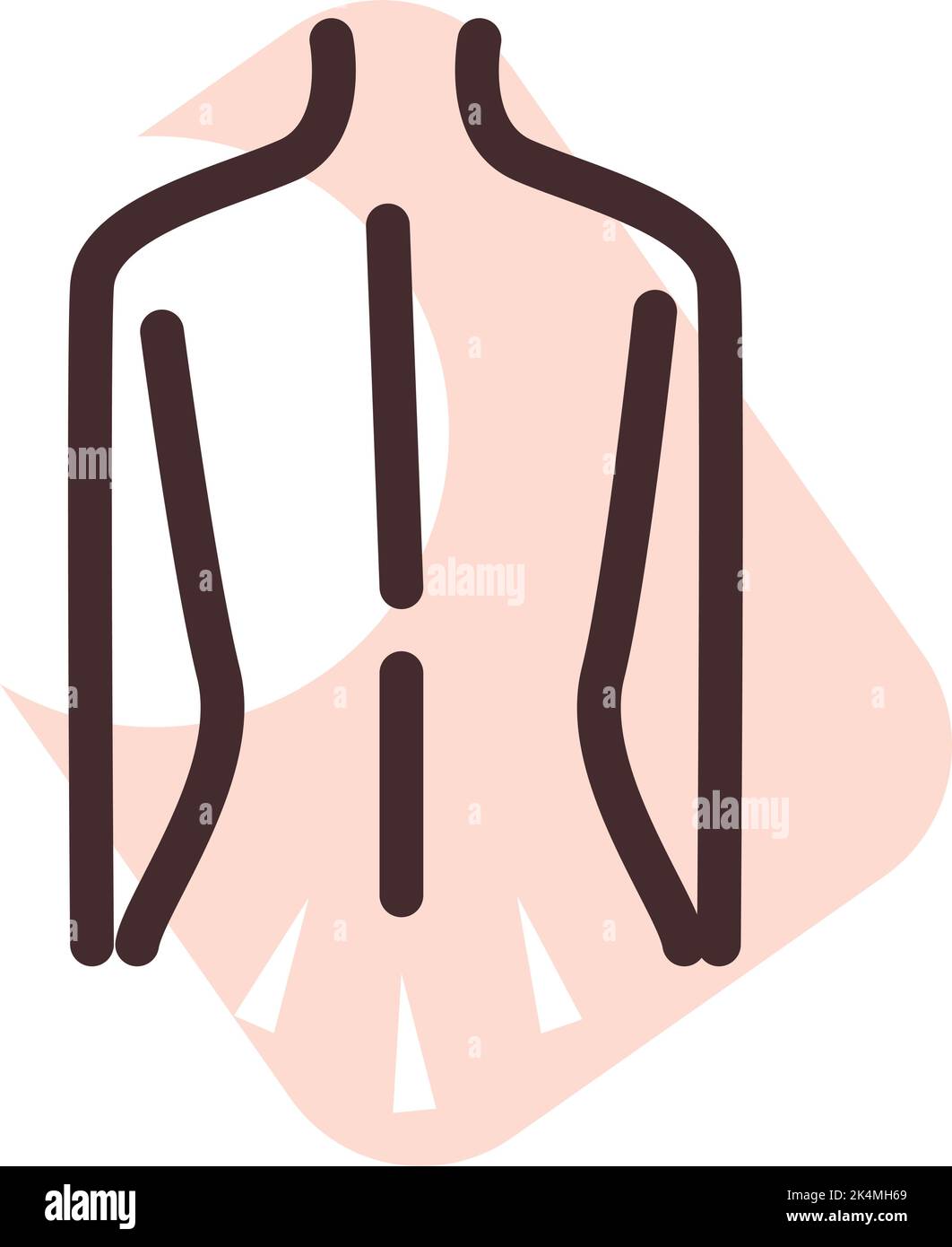 Back pain, illustration, vector on a white background Stock Vector ...