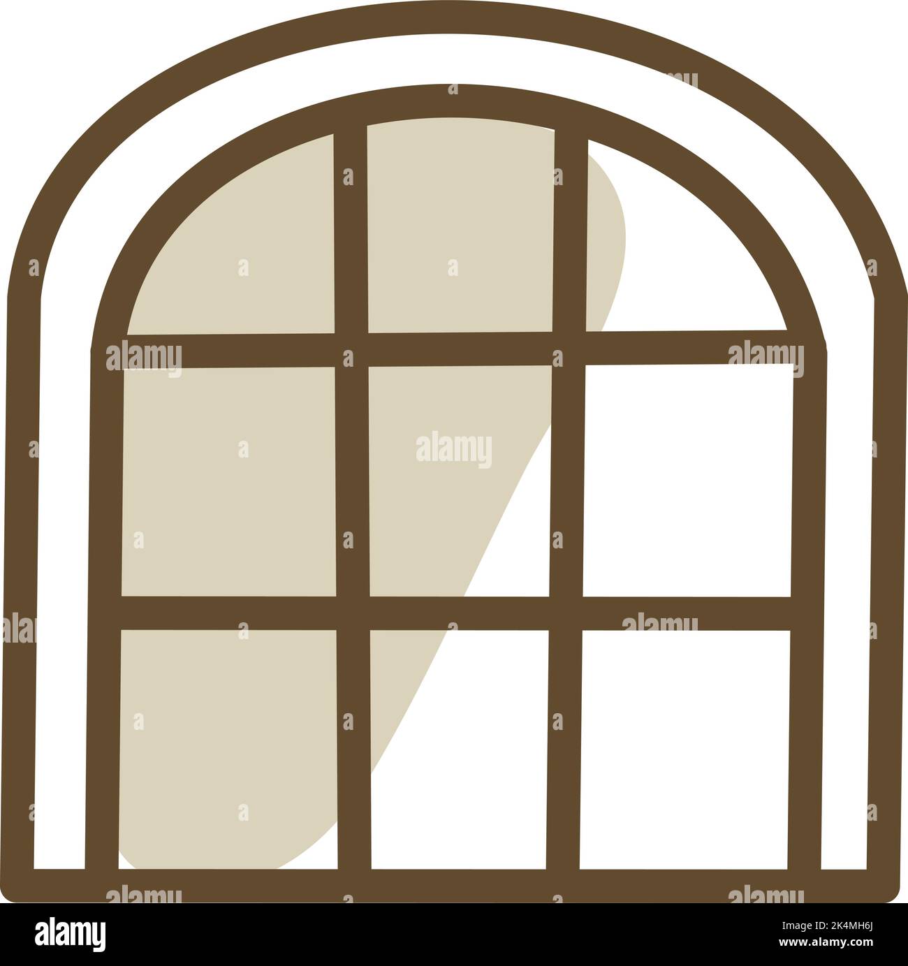 Medieval window, illustration, vector on a white background Stock ...