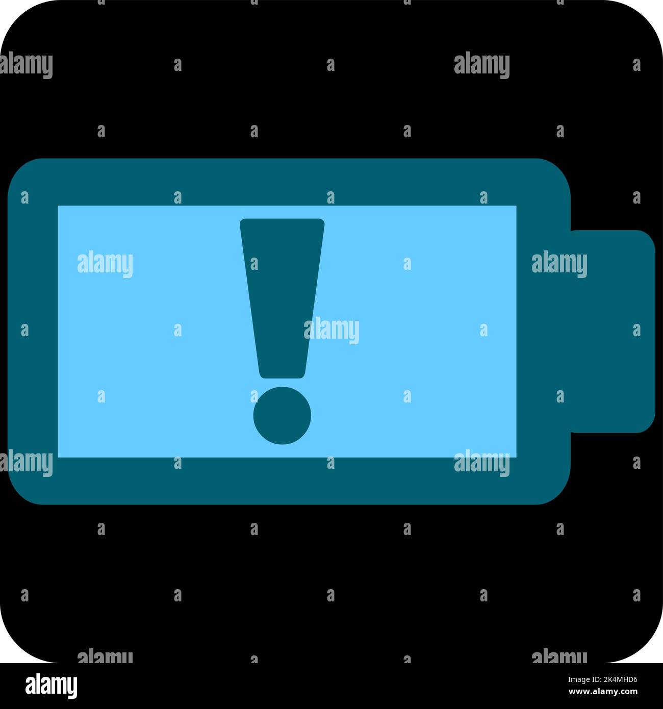 Empty phone battery, illustration, vector on a white background Stock ...