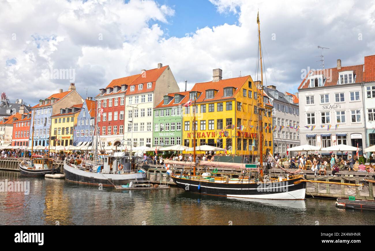 Copenhagen, Denmark: Nyhavn district is one of the most famous landmark ...