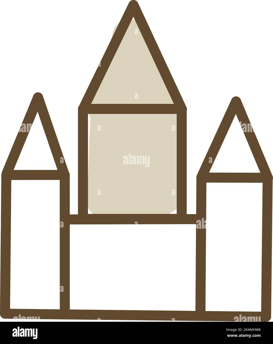 Medieval castle, illustration, vector on a white background Stock ...