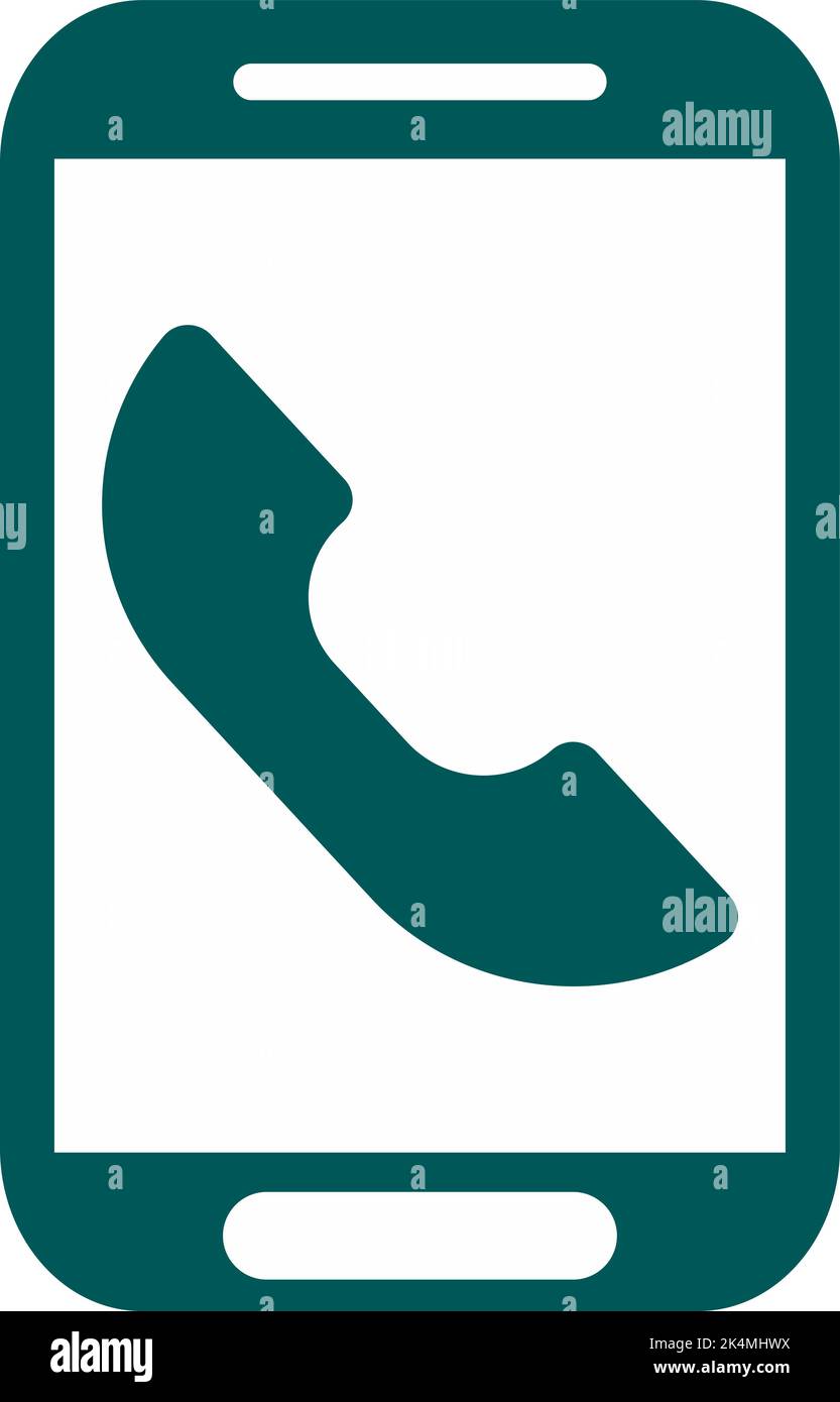 Smartphone phone call app, illustration, vector on a white background ...