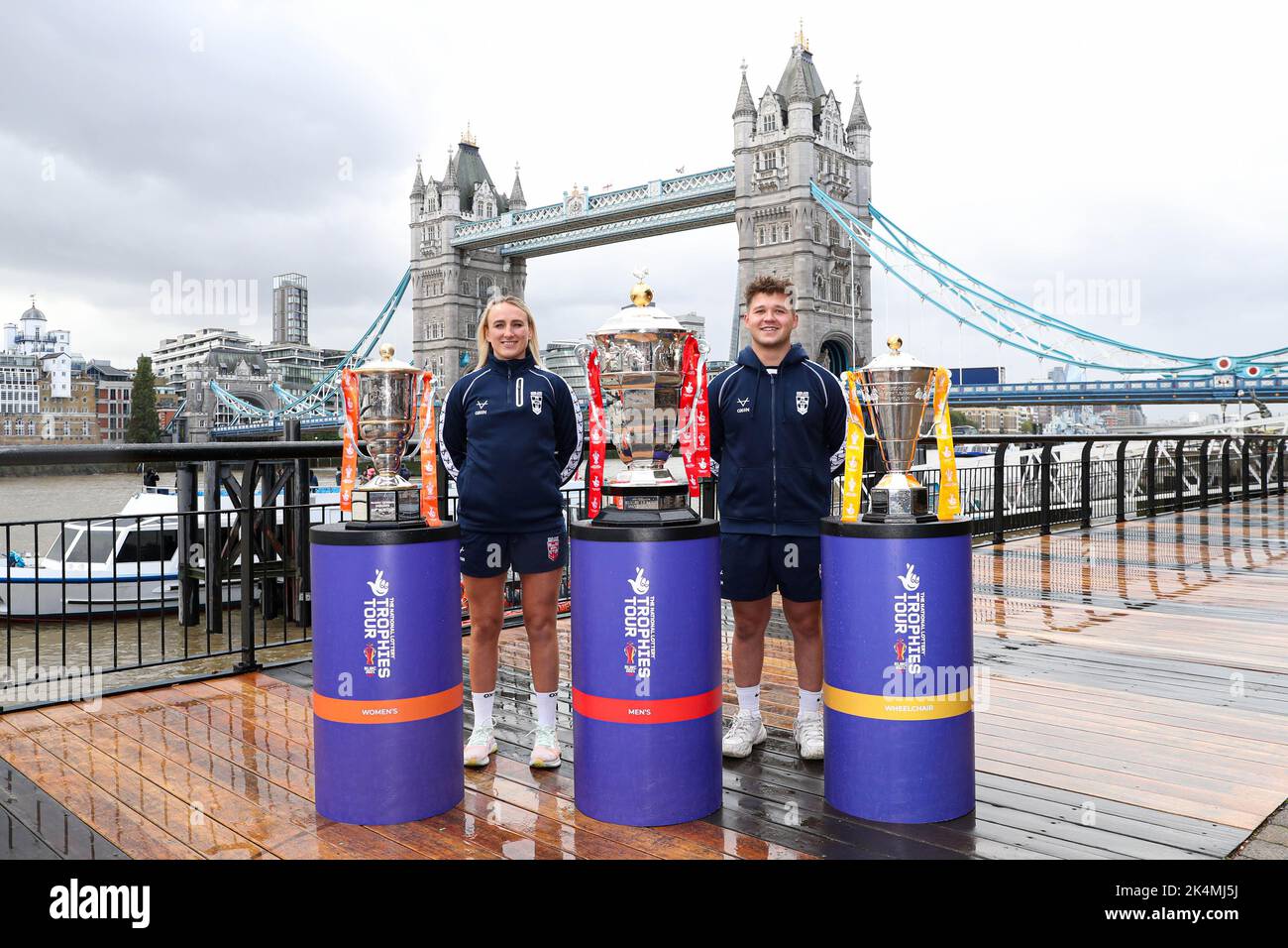 EDITORIAL USE ONLY England Women’s player Jodie Cunningham (left) and ...