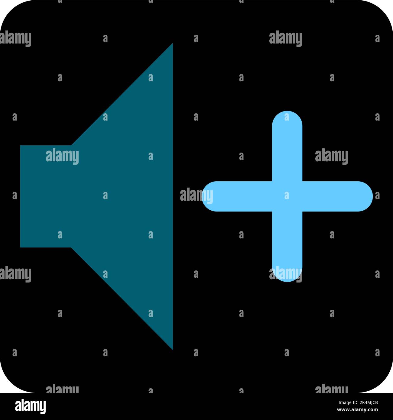 Phone volume up, illustration, vector on a white background Stock ...