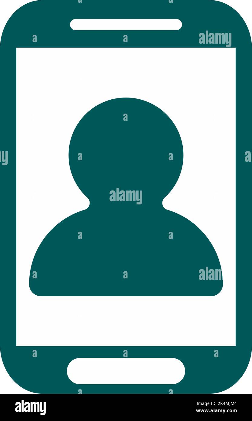 Smartphone owner profile, illustration, vector on a white background ...