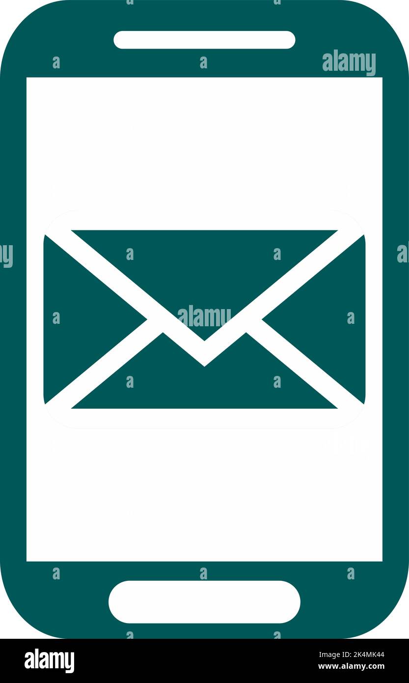 Smartphone message, illustration, vector on a white background Stock ...