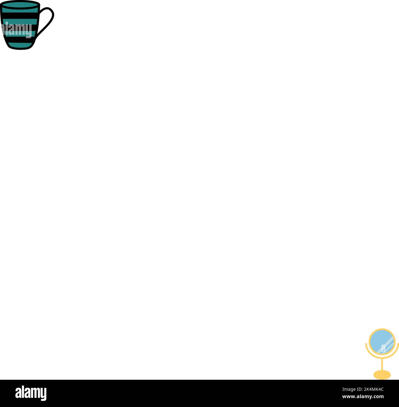 Circle mirror, illustration, vector on a white background Stock Vector ...