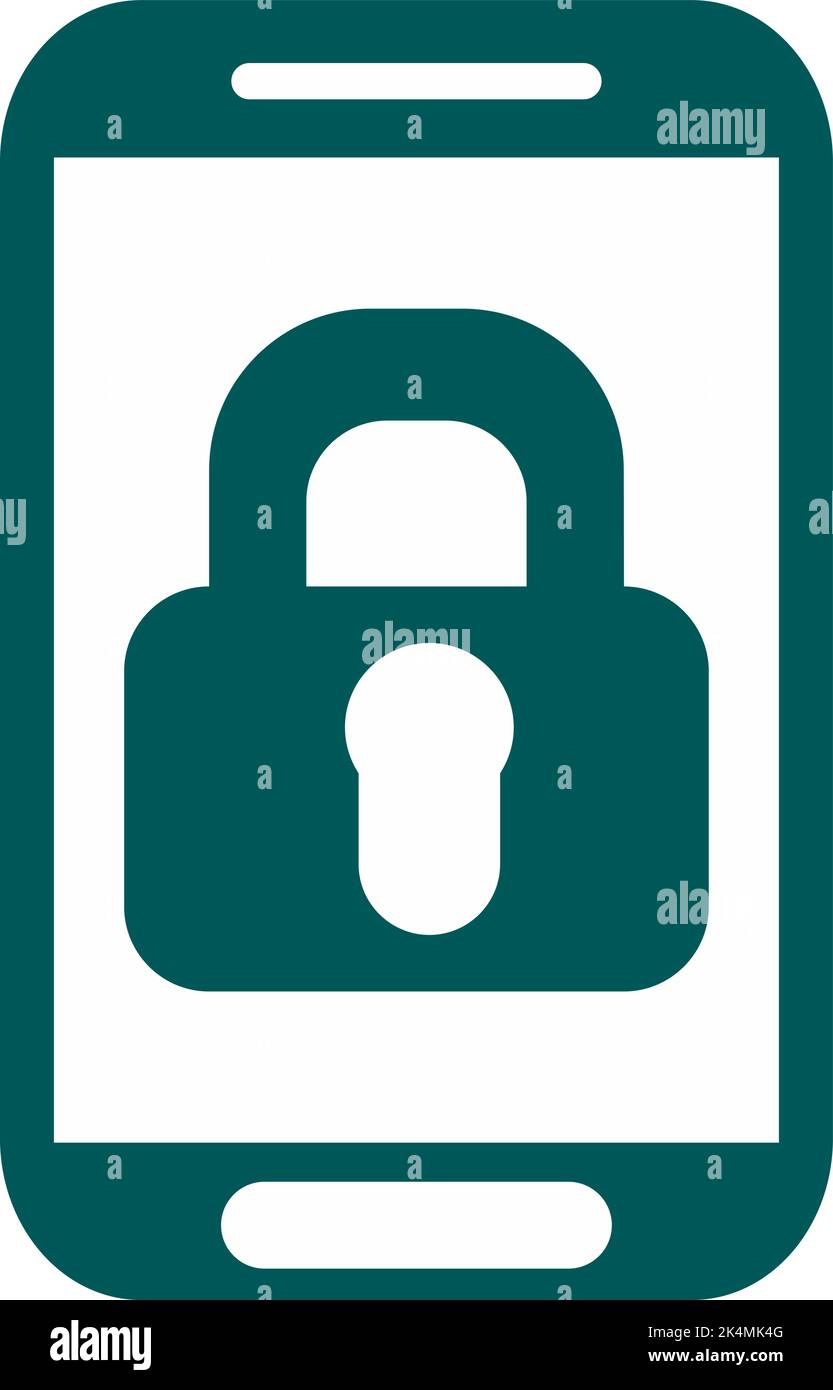 Smartphone lockscreen, illustration, vector on a white background Stock ...