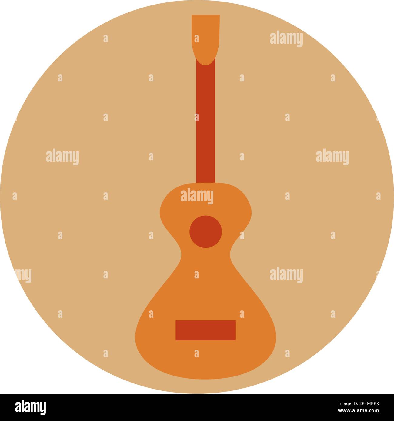 Acoustic guitar, illustration, vector on a white background Stock ...