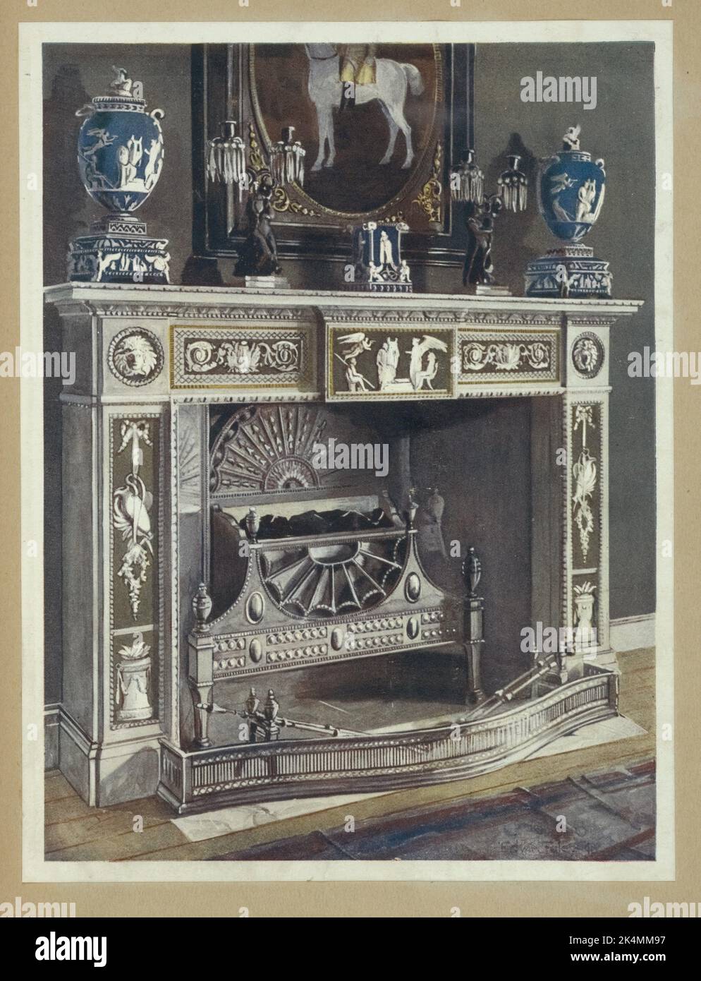 Wedgwood-Flaxman chimneypiece. Property of W. H. Lever, Esq., M. P., ca ...