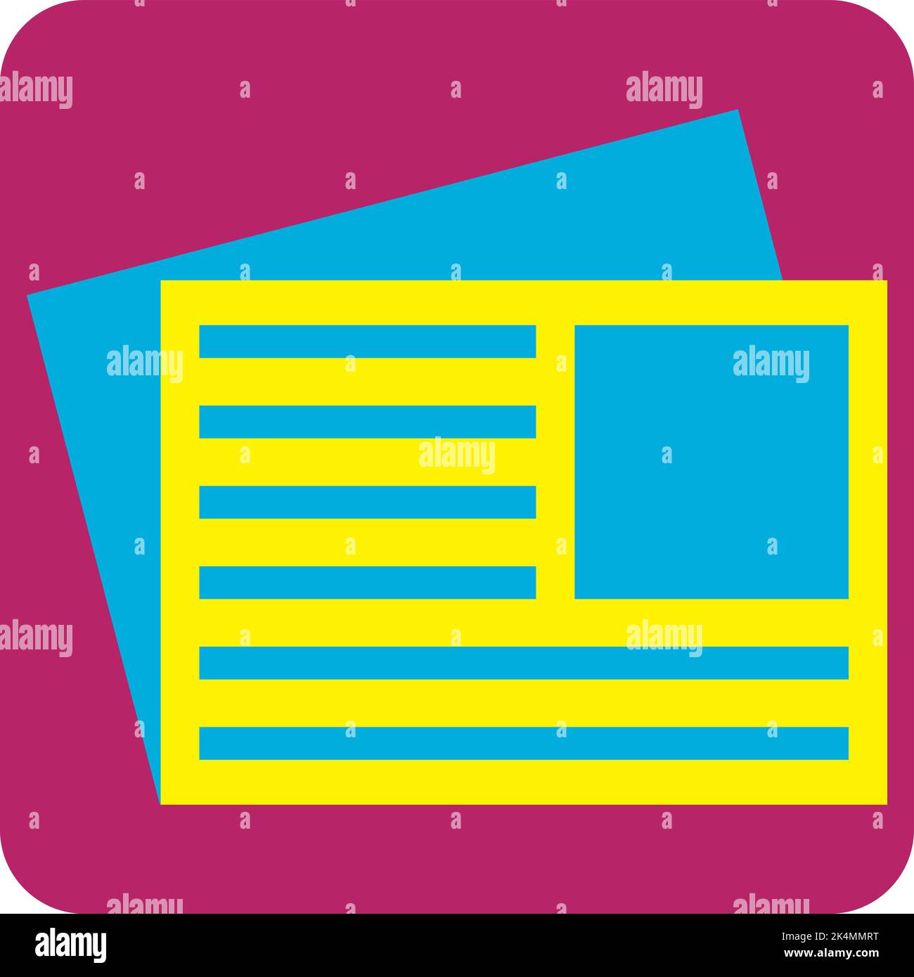 Morning newspapers, illustration, vector on a white background Stock ...
