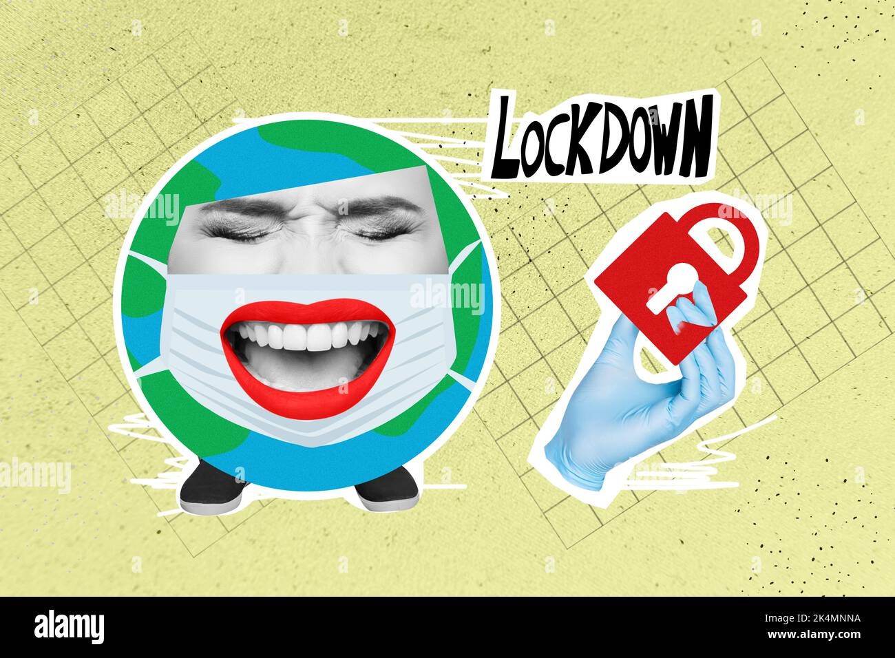 Creative abstract template collage of planet earth woman eyes closed ...