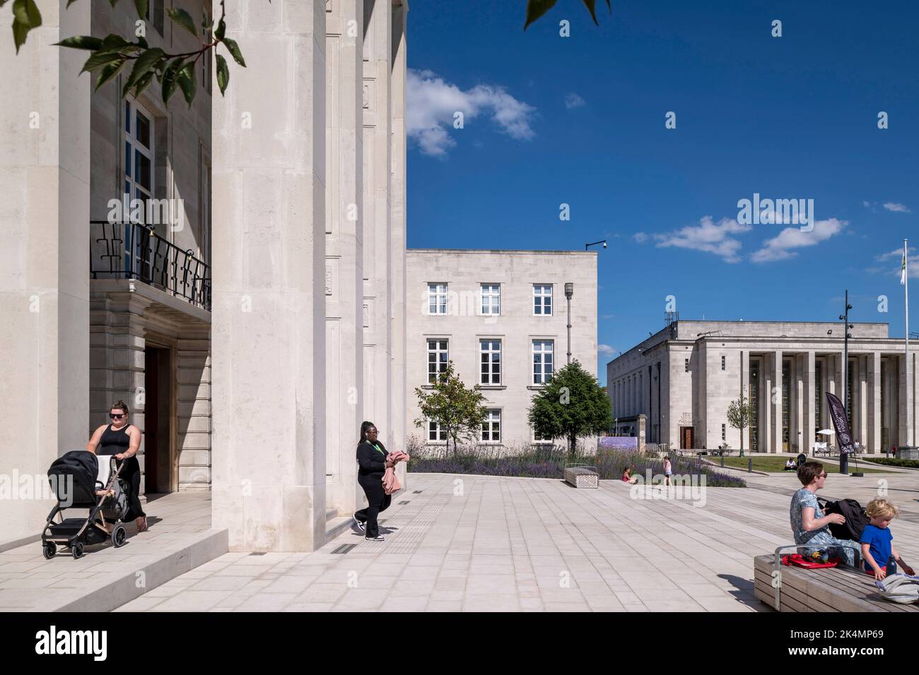 Town Hall entrance and paving. Fellowship Square, London, United ...