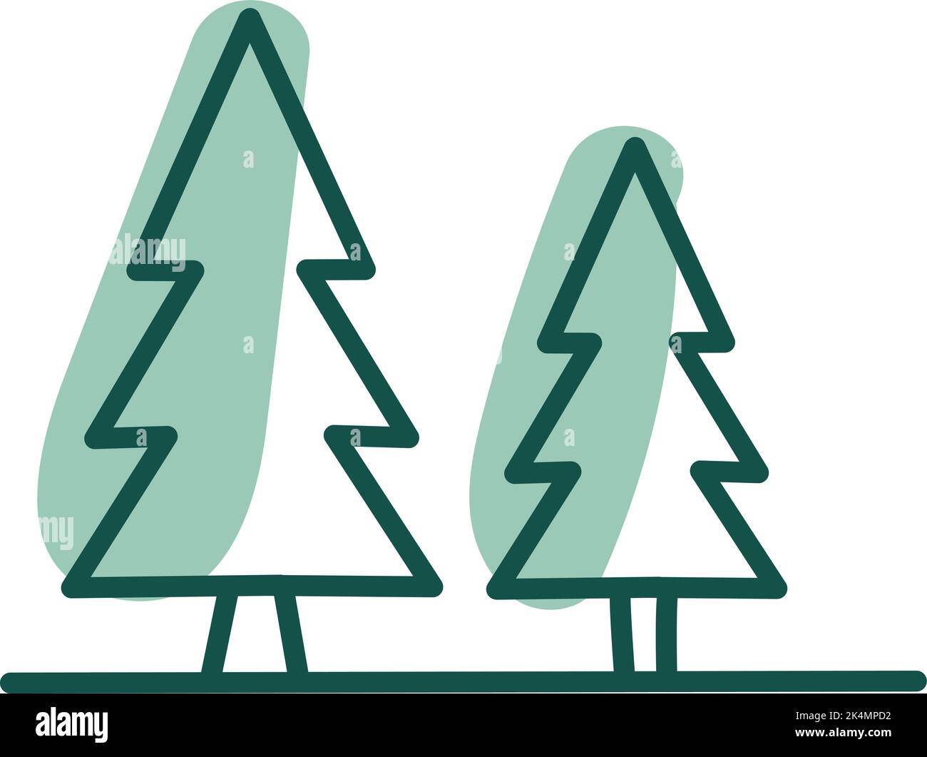 Background with fir trees Stock Vector Images - Alamy